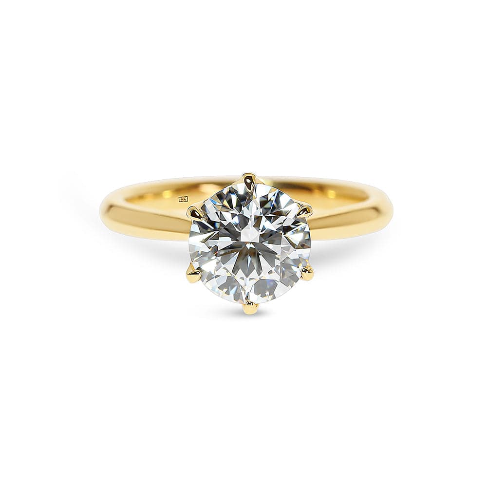 Osaka Round Diamond 6 Prong Basket Engagement Ring – Diamond Elite