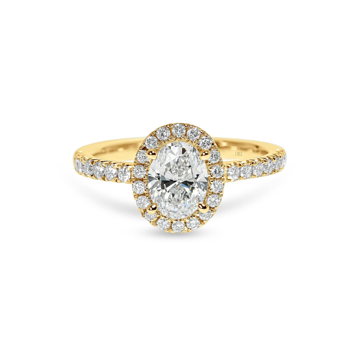 Blossom Oval Halo Pave Diamond – Diamond Elite