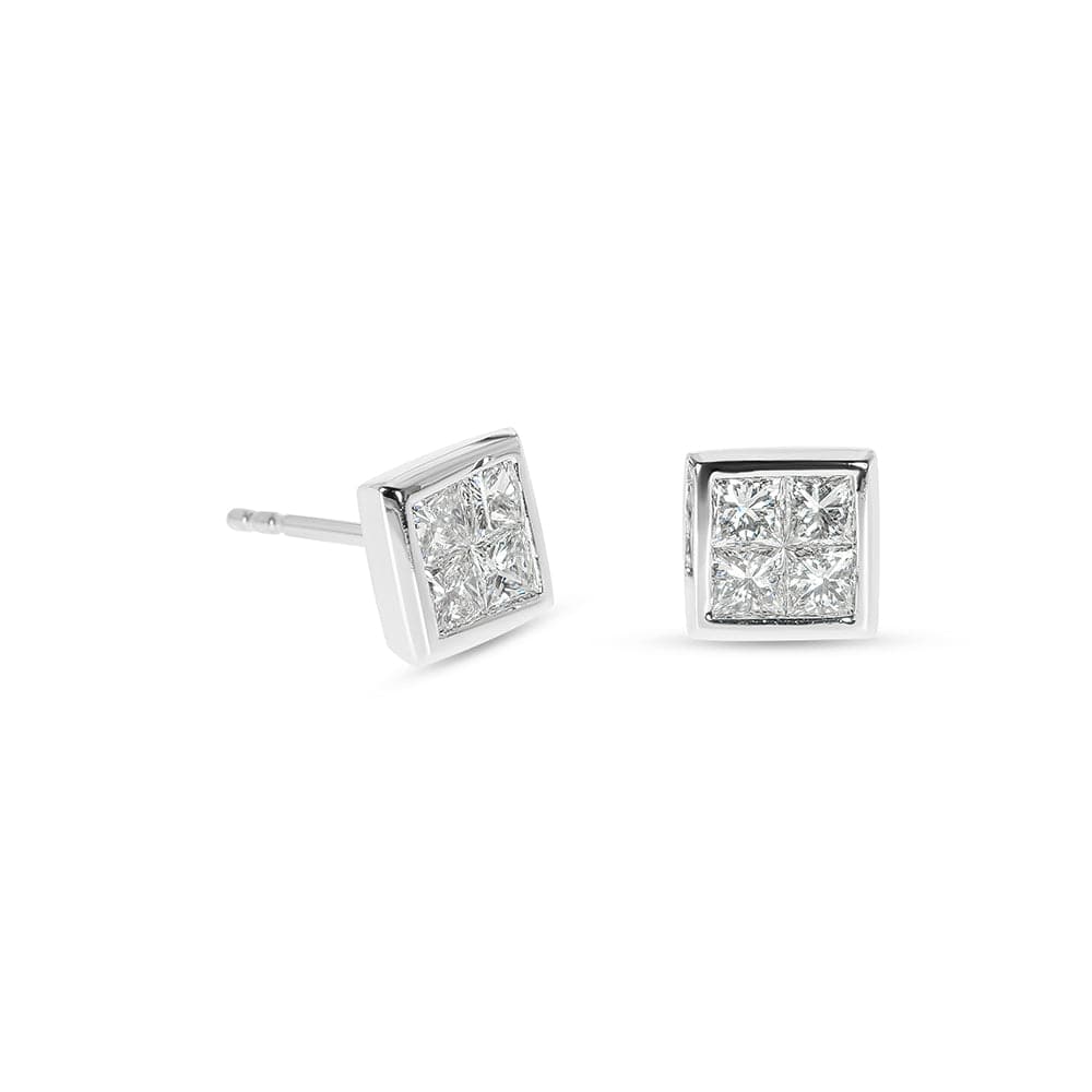 Diamond Princess Bezel Studs – Diamond Elite